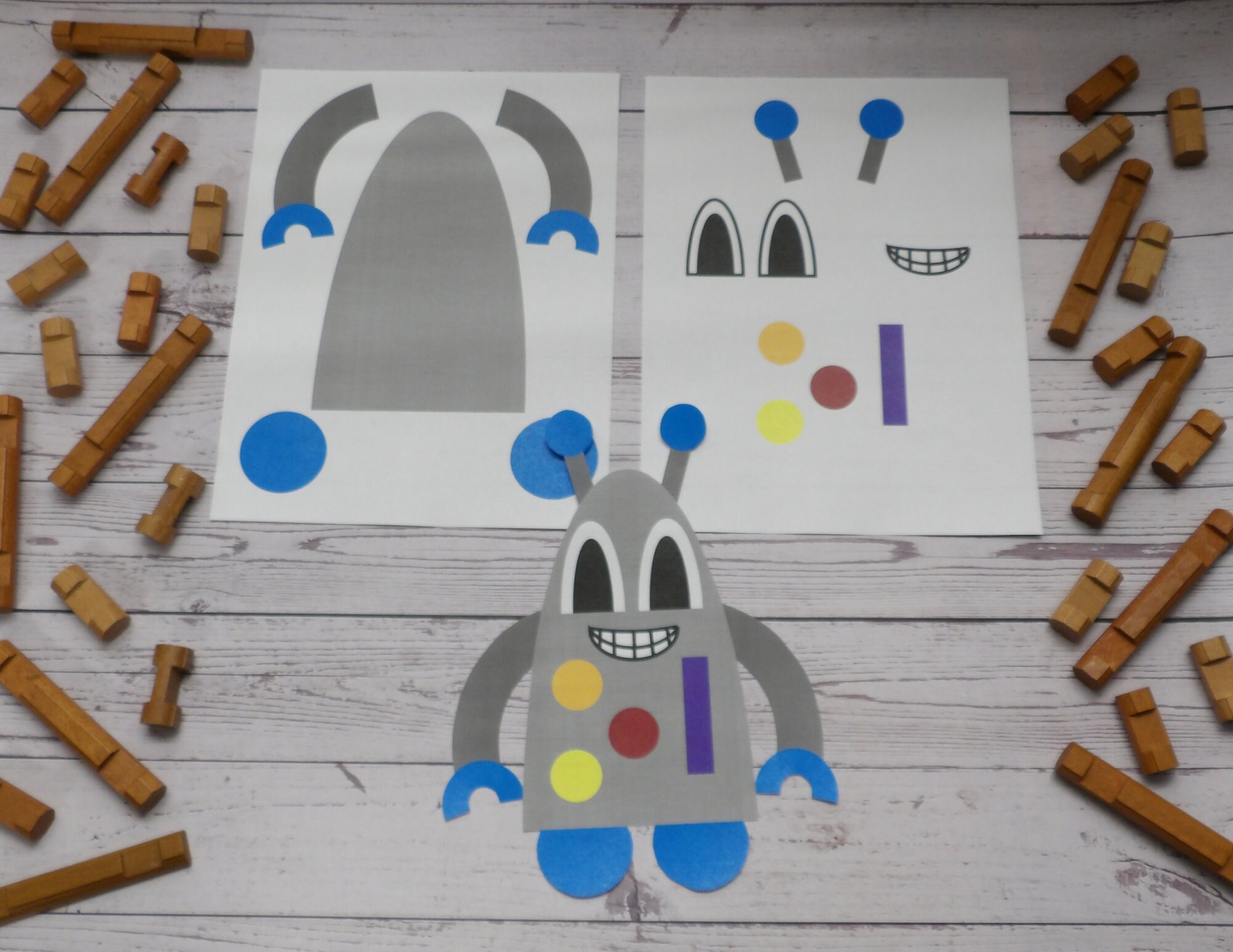 Reasonable Robot Craft Template for Kids, Preschool, Elementary ...