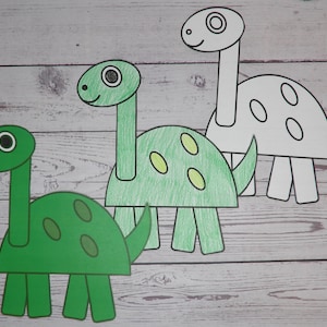 Brontosaurus Craft Template: Printable Dinosaur Activity (PDF Download ...
