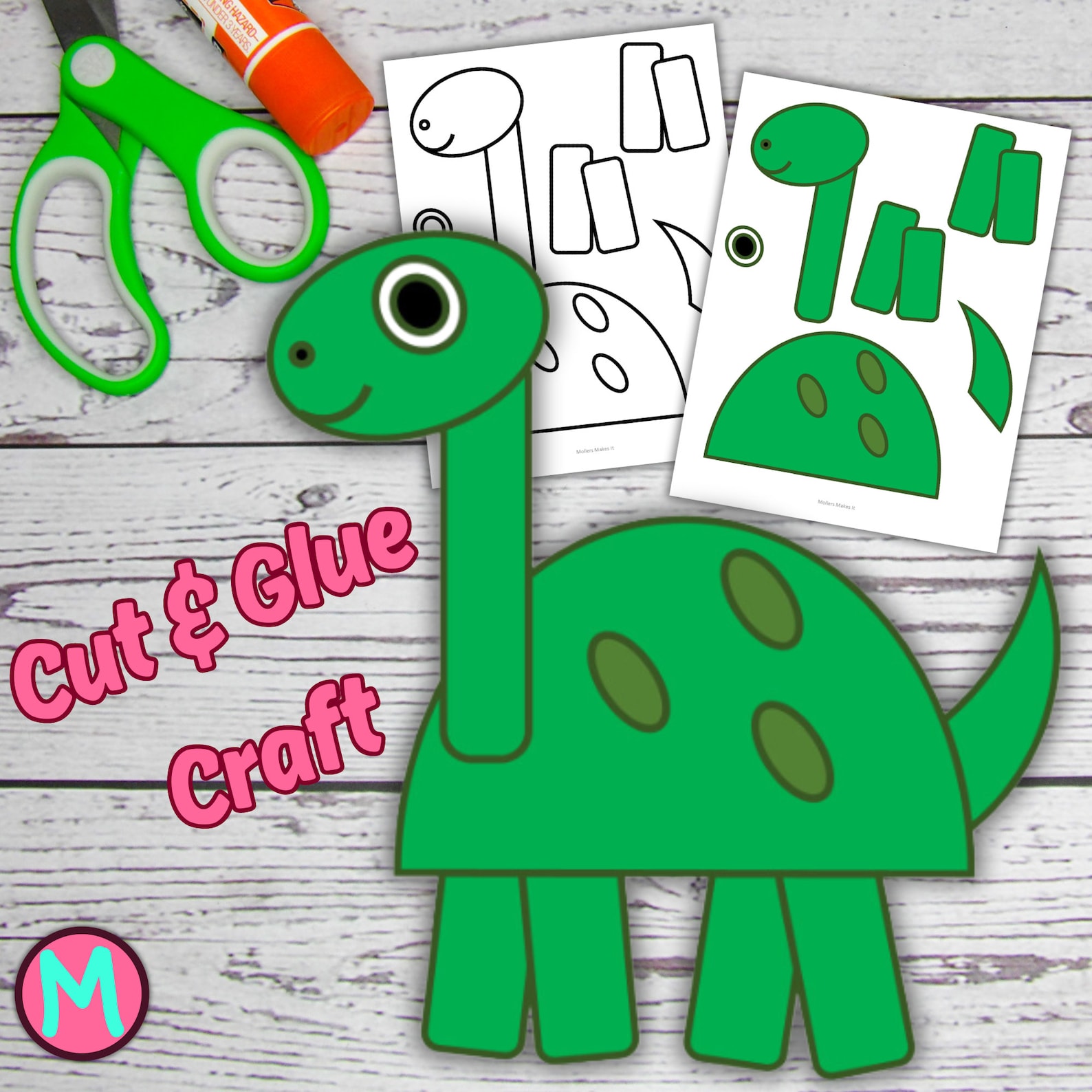 Brontosaurus Craft Template: Printable Dinosaur Activity (PDF Download ...