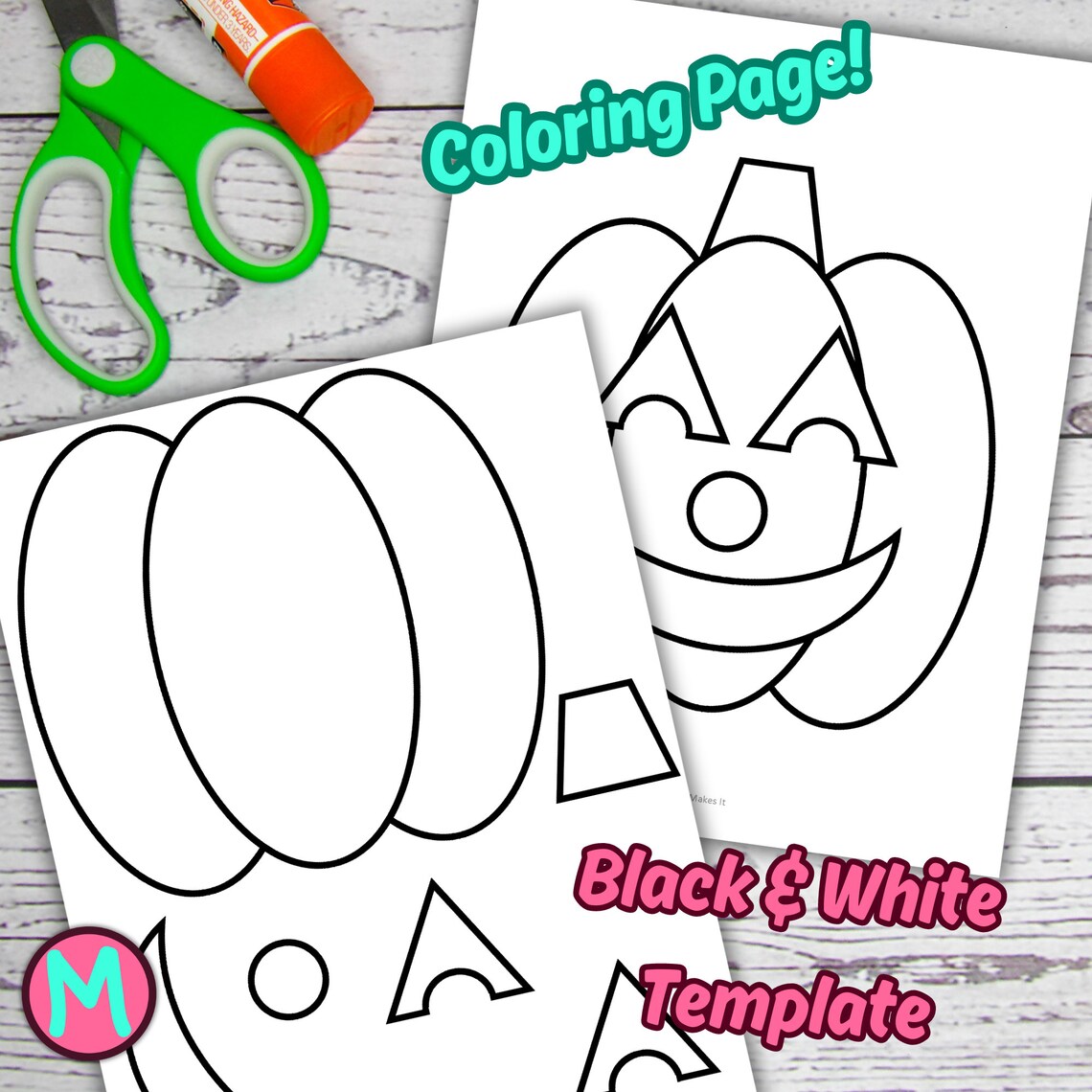 Jack-o-lantern Craft Template for Kids, Preschool, Kindergarten ...