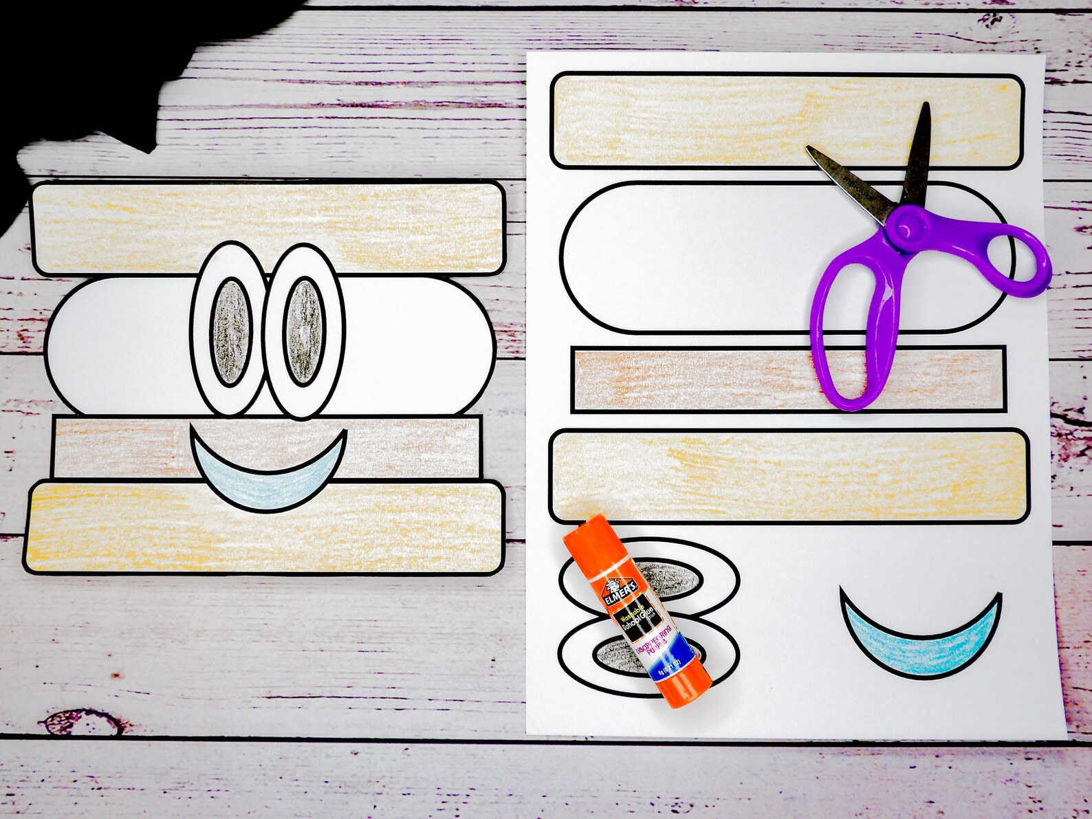 Smore Craft Template for Toddler, Preschoolers, & Kindergartners, Cut ...