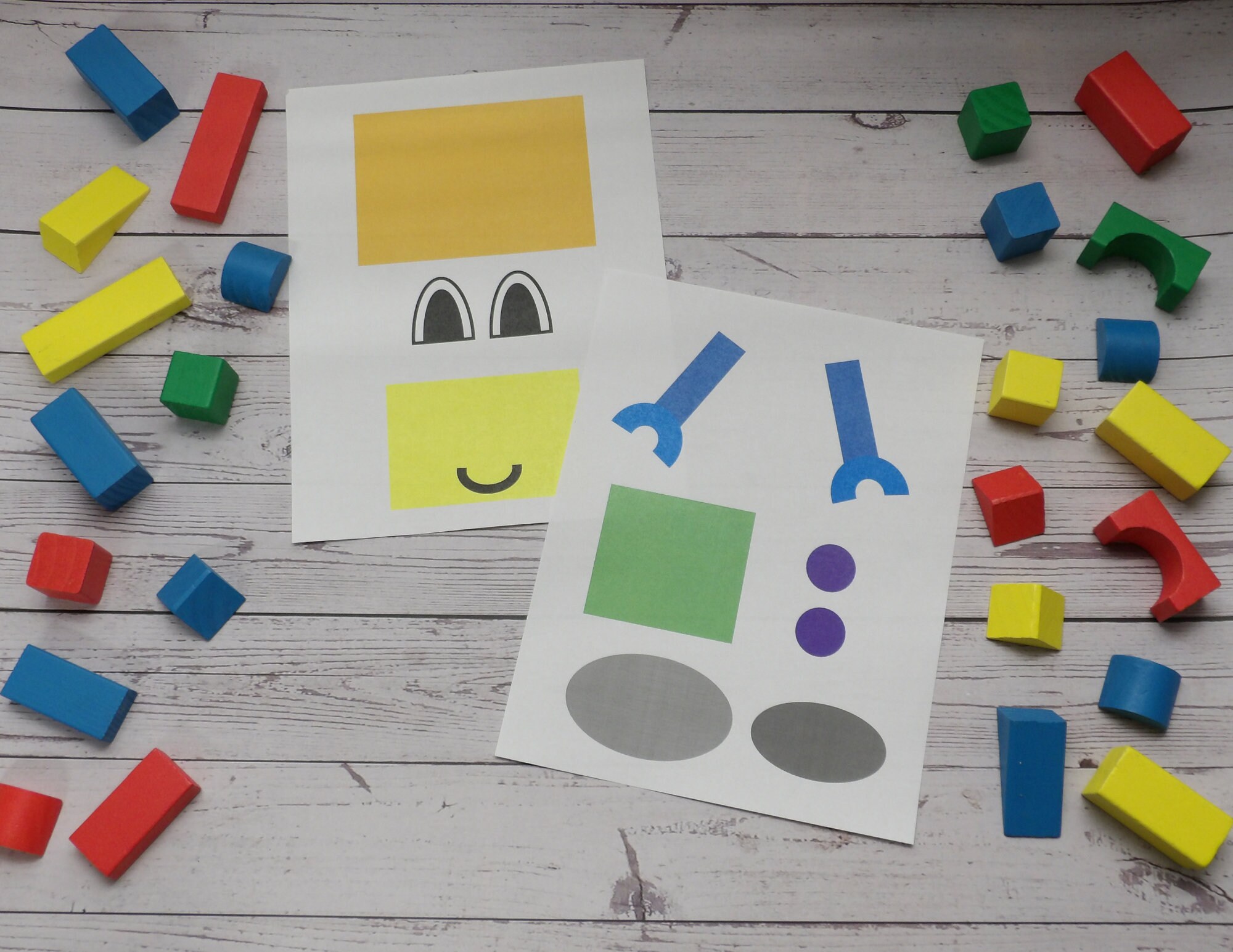 Rad Robot Craft Template for Kids, Printable Pattern for Preschool ...