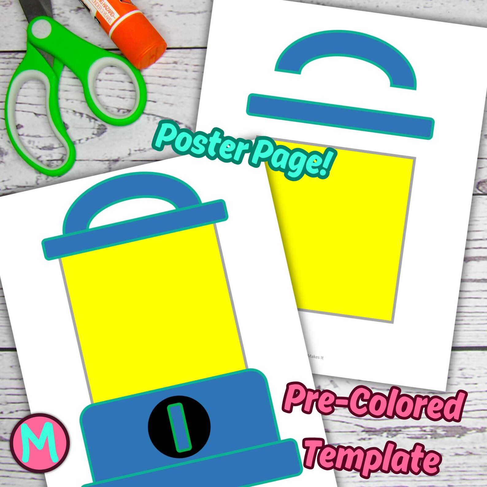 Lantern Craft Template for Kids, Camping Craft Activity, Cut and Glue ...