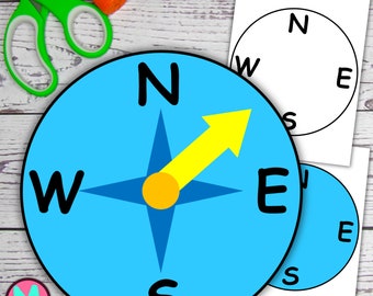 Camping Craft for Kids | Compass Template | Compass Pattern | Compass ...