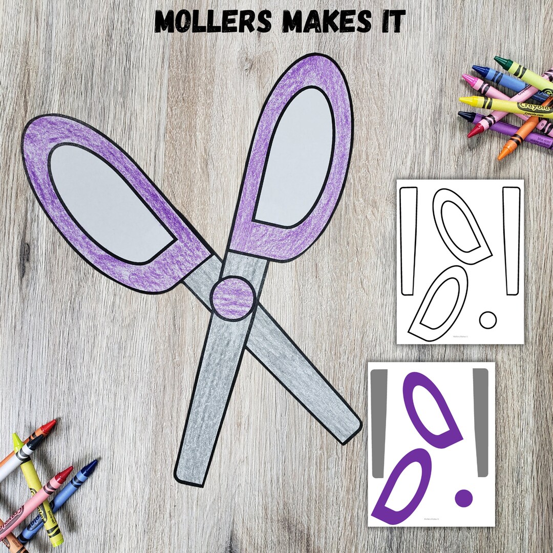 Spiffy Scissors Craft Template for Preschool Kindergarten - Etsy