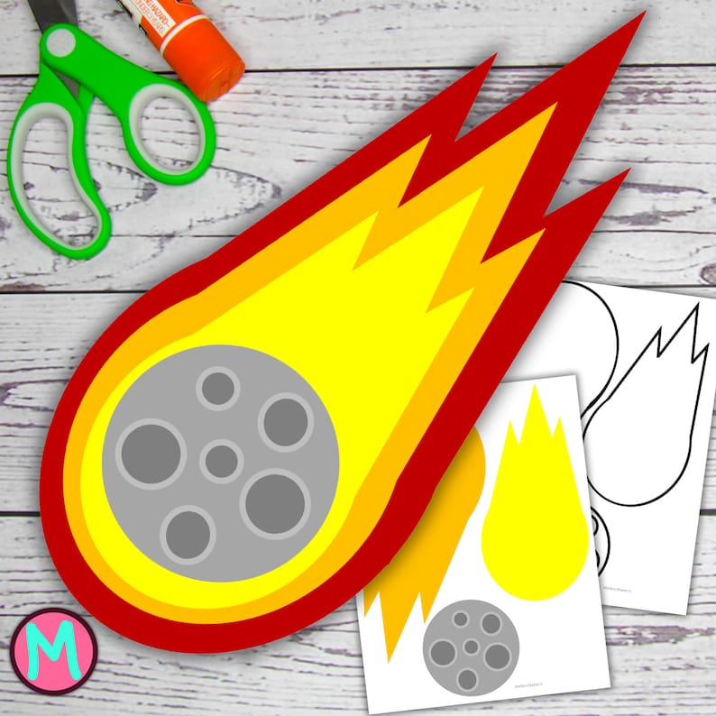 Space Asteroid Craft Template for Kids, Preschool, Elementary, Toddler ...