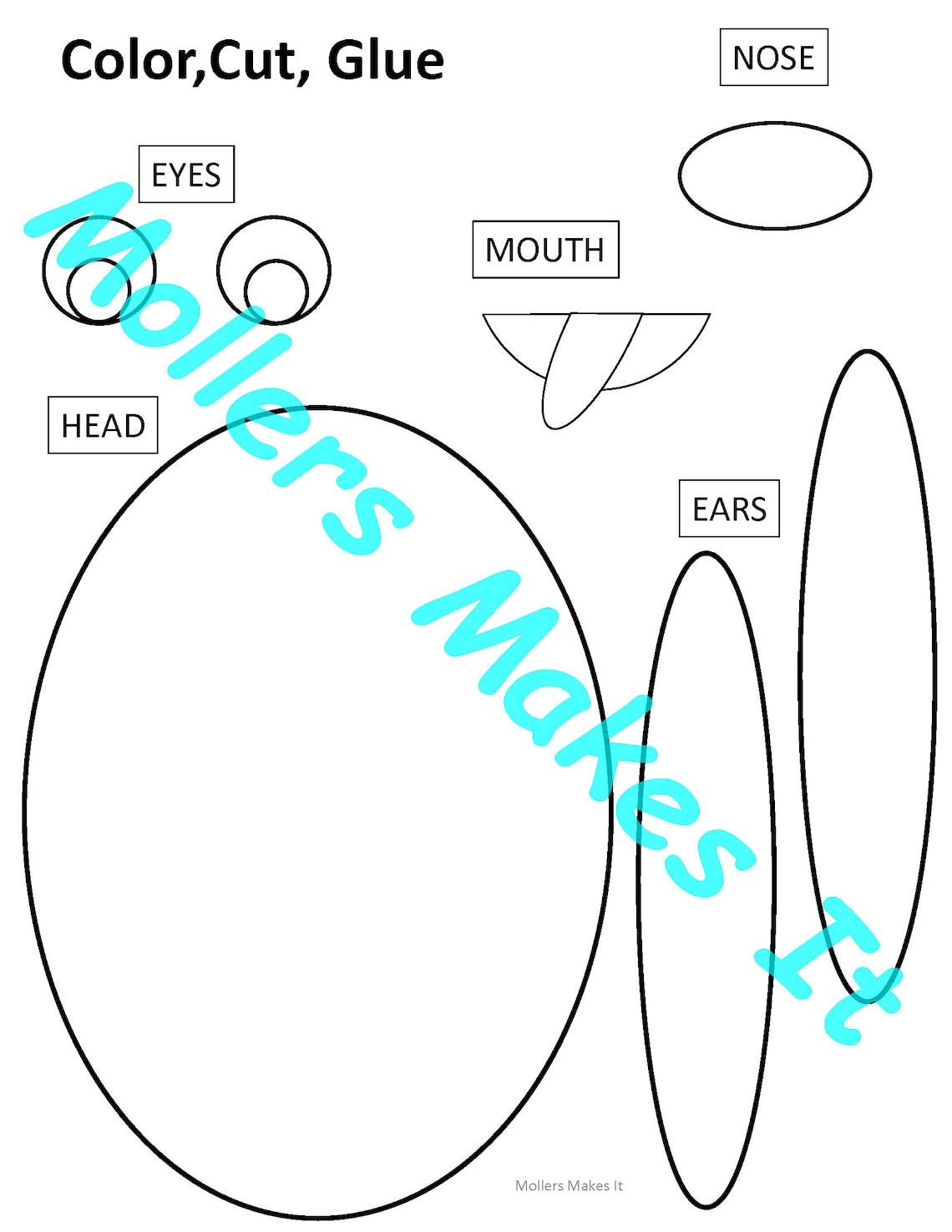 Easy Dog Craft Template for Preschool, Kindergarten, Elementary ...