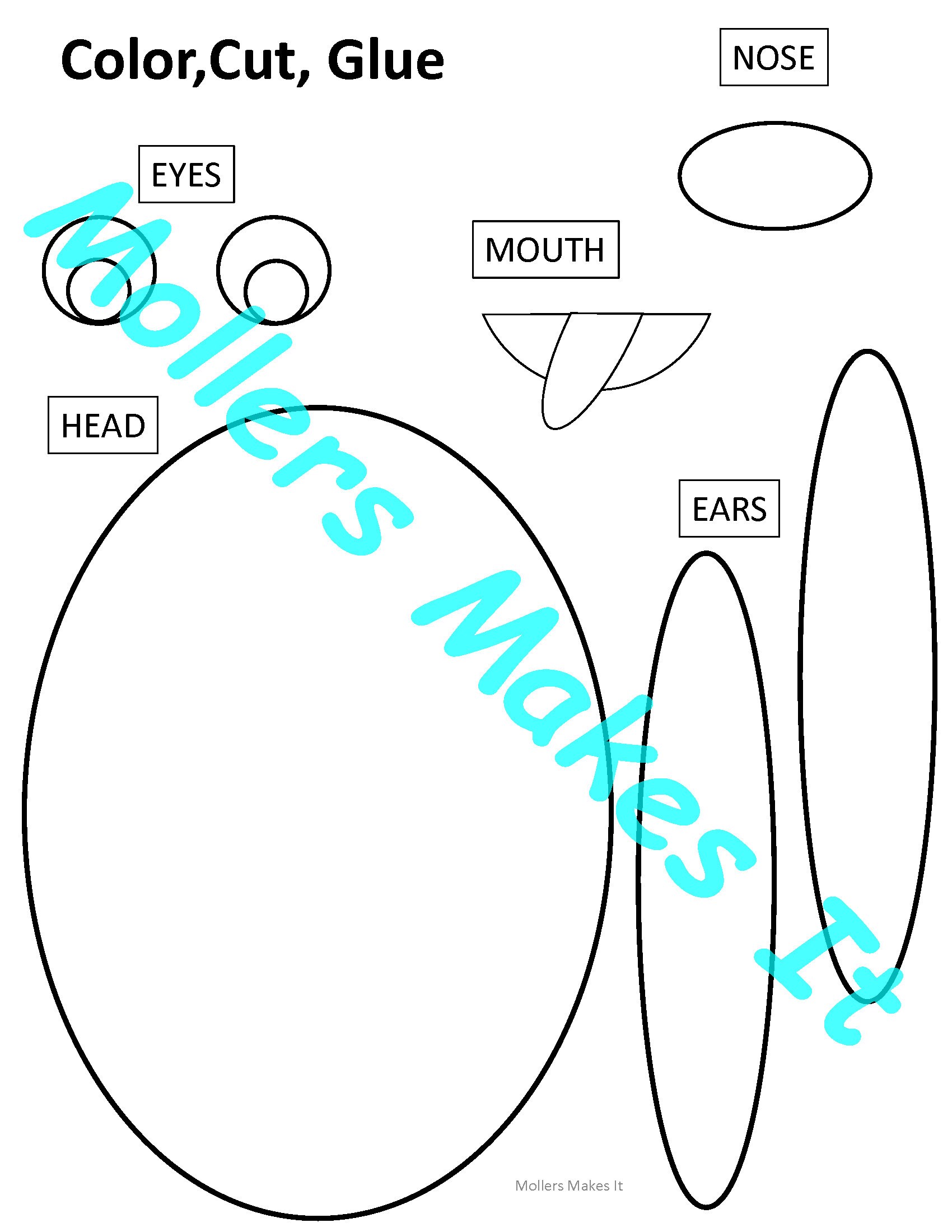 Easy Dog Craft Template for Preschool, Kindergarten, Elementary ...