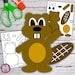 Beaver Craft Template for Preschool, Simple Toddler Craft, Fun Cut and ...