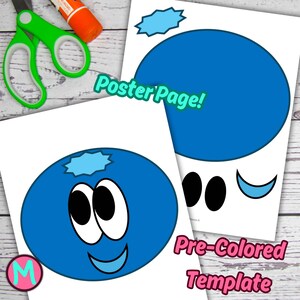 Blueberry Craft Template|printable Cut and Glue Food Paper Craft for ...