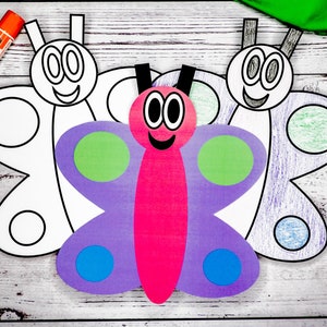 Summer Butterfly Craft Template for Toddlers, Preschoolers ...