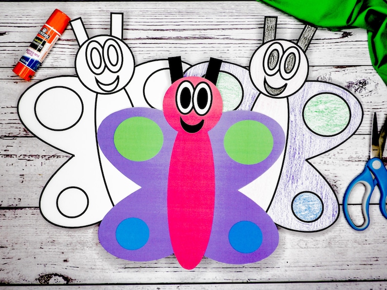 Summer Butterfly Craft Template for Toddlers, Preschoolers ...