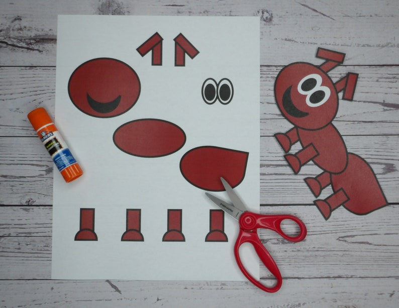 Ant Craft Template: Printable Cut and Glue Activity (PDF) - Etsy