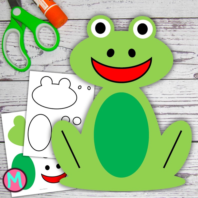 Frog Craft Template, Preschool Activity, Simple Toddler Craft ...