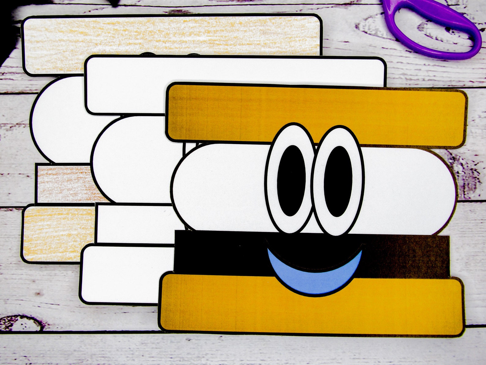 Smore Craft Template for Toddler, Preschoolers, & Kindergartners, Cut ...