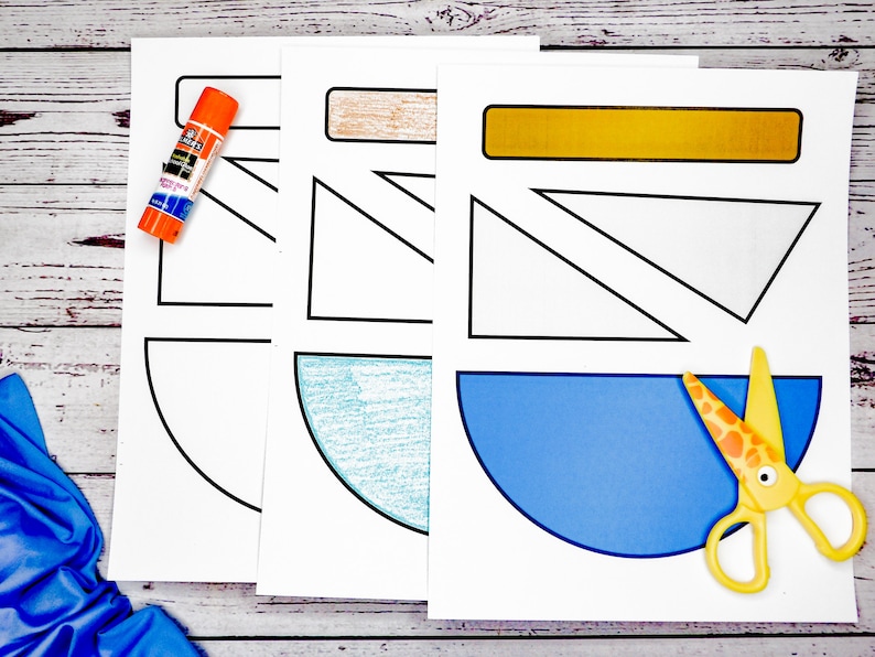 Sailboat Craft Template for Kids, Cut and Glue Preschool Activity ...