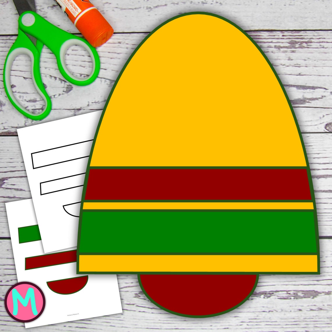 Bell Craft Template for Kids, Christmas Bell Craft for Toddlers, Simple ...