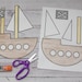 Pirate Ship Paper Craft Pattern Template for Kids in Preschool ...