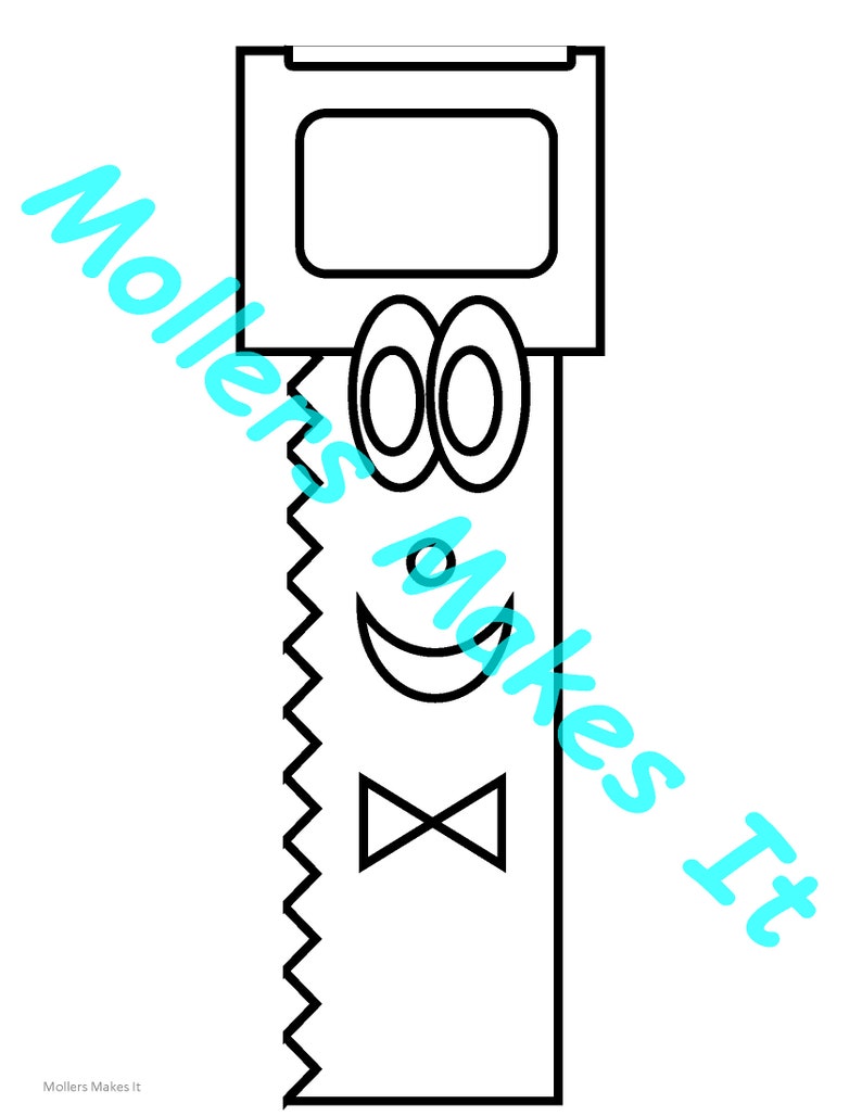 Saw Tool Craft Template for Kids, Preschool, Kindergarten, Elementary ...