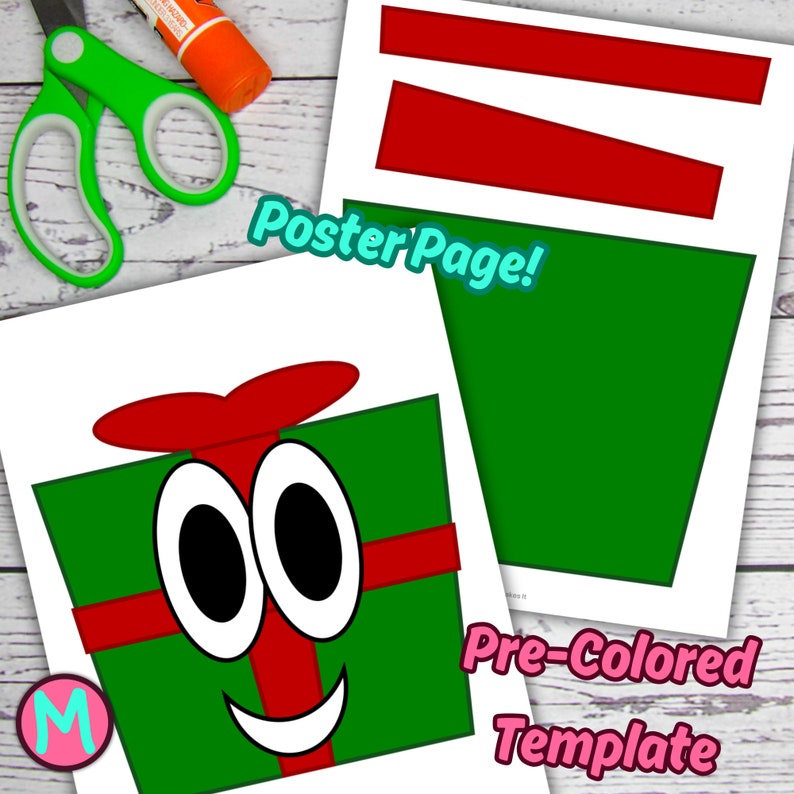 Christmas Present Craft Template|printable Cut and Glue Paper Craft for ...