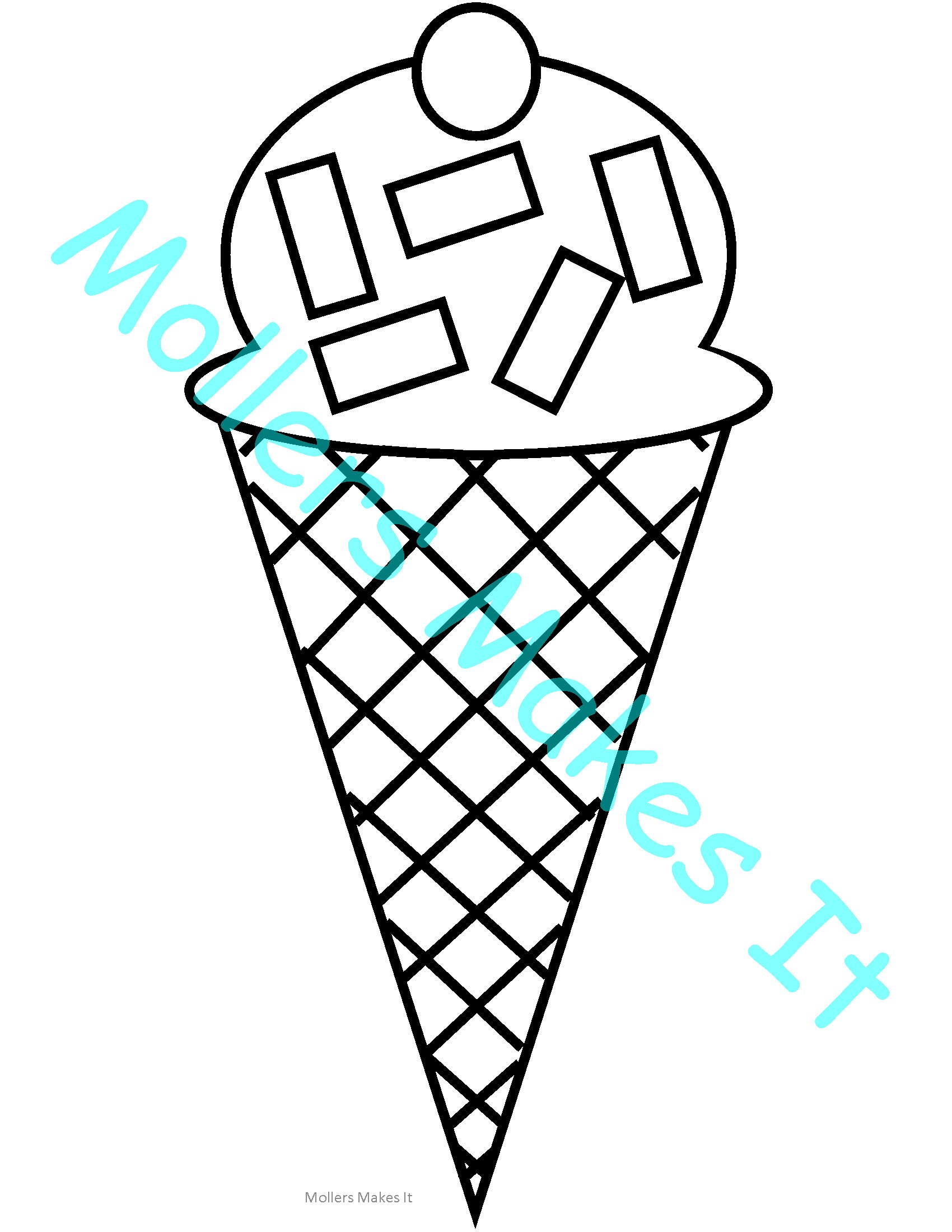 Ice Cream Craft Template for Kids, Preschool, Kindergarten, Elementary ...