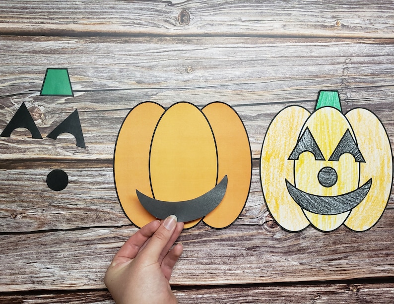 Jack-o-lantern Craft Template for Kids, Preschool, Kindergarten ...