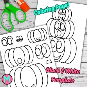 Stack of Pumpkins Craft Template: Halloween Cut and Glue Craft for Kids ...