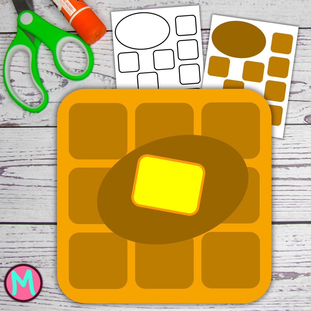 Waffle Craft Template for Kids, Simple DIY Waffle Craft for ...