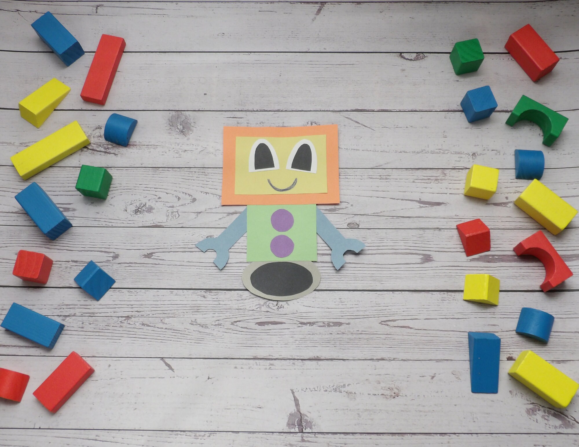 Rad Robot Craft Template for Kids, Printable Pattern for Preschool ...