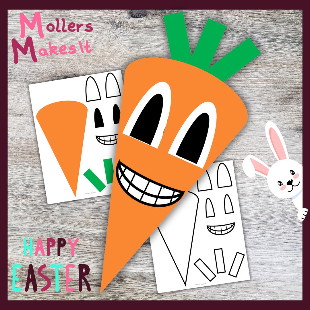 Charismatic Carrot Paper Craft for Kids, Preschool, Kindergarten ...