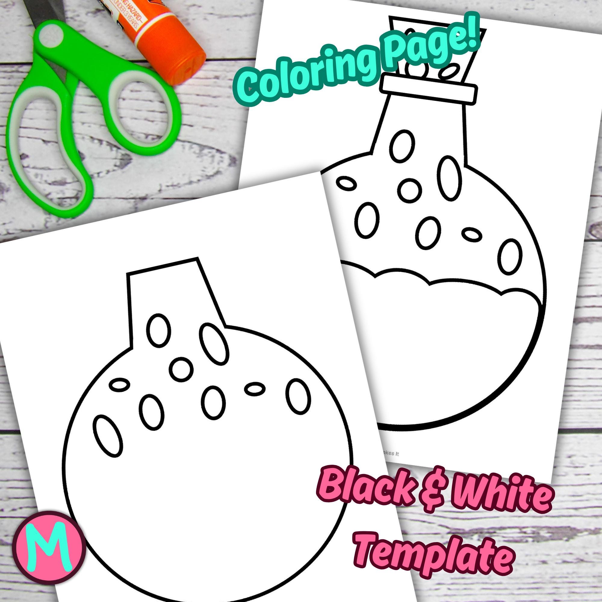 Purple Potion Craft Template for Halloween, Simple Toddler Halloween ...