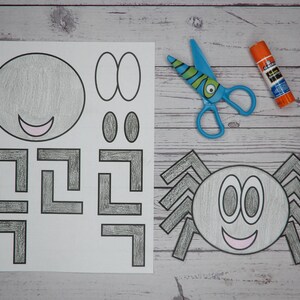 Spider Craft Template for Preschool, Simple Toddler Craft, Halloween ...