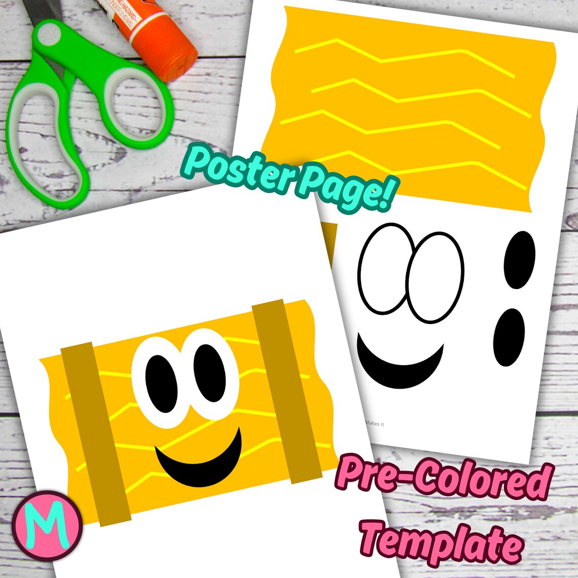 Hay Bale Craft Template: Cut & Glue Farm Activity (PDF) - Etsy