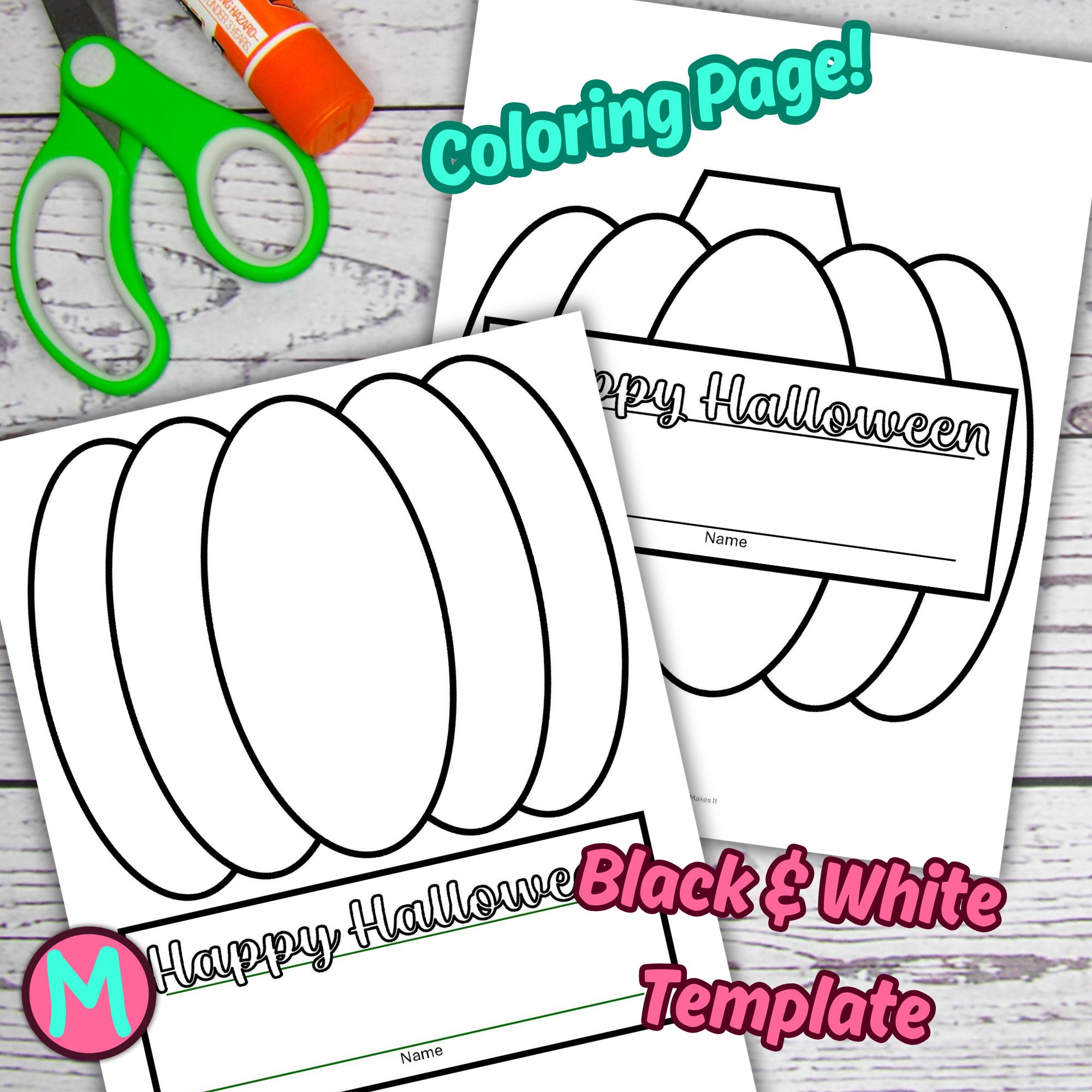 Halloween Name Pumpkin Craft Template: Cut & Glue Paper Craft (PDF) - Etsy