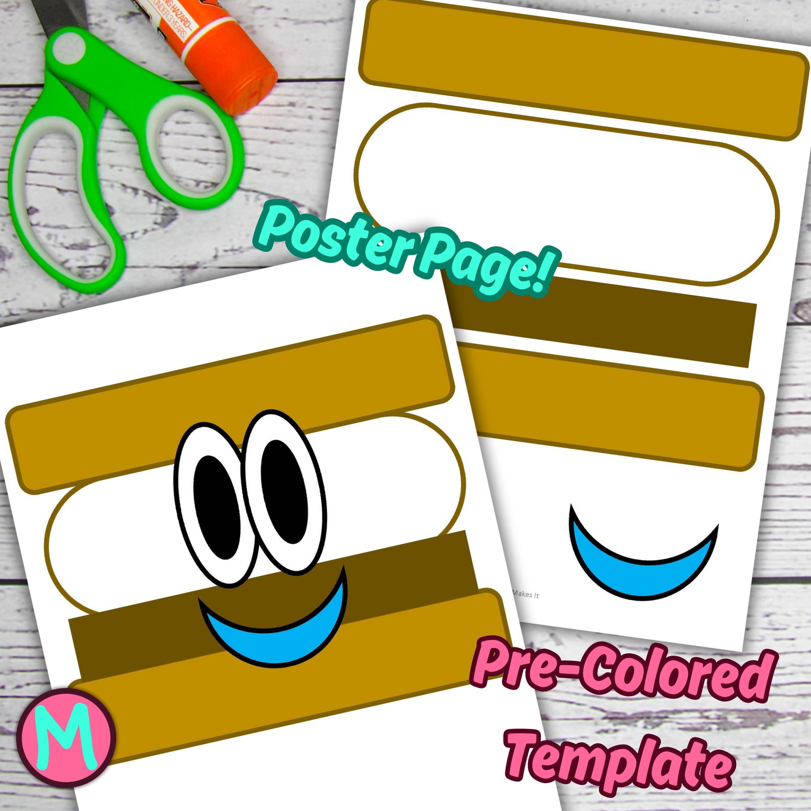 Smore Craft Template for Toddler, Preschoolers, & Kindergartners, Cut ...