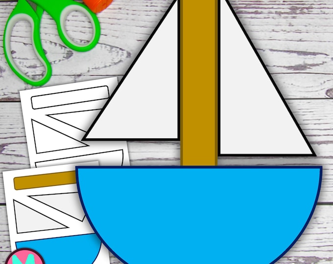 Printable Speedboat Craft Template | Transportation Craft | Color, Cut ...