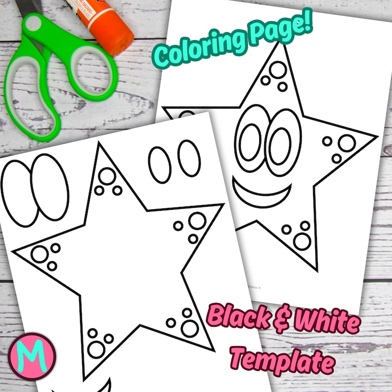 Star Craft Template for Kids Pattern Paper Craft for Preschool ...