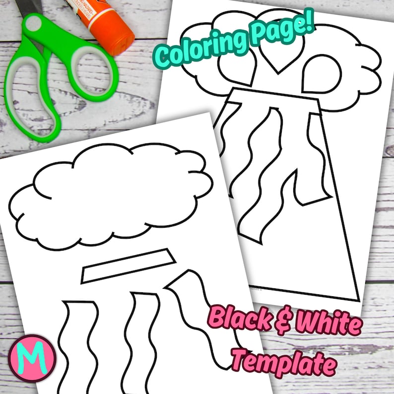 Volcano Craft Template for Kids, Simple Toddler Craft, Preschool ...