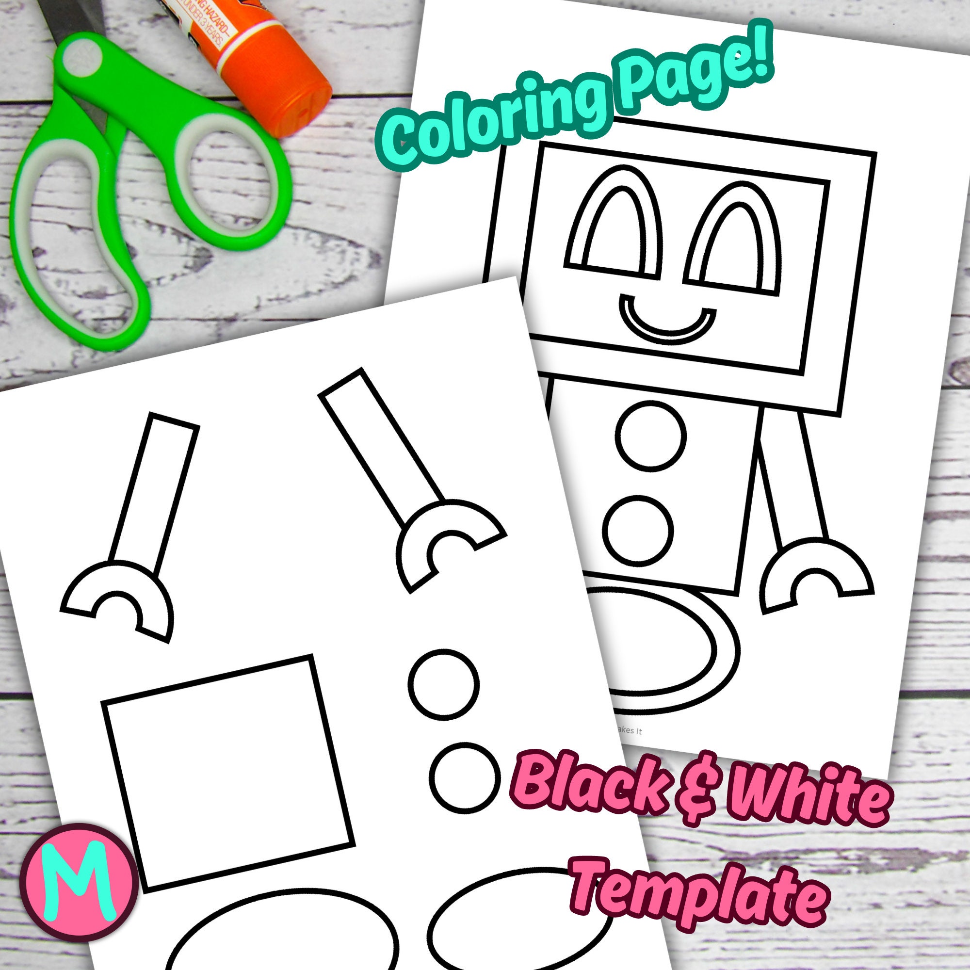 Rad Robot Craft Template for Kids, Printable Pattern for Preschool ...
