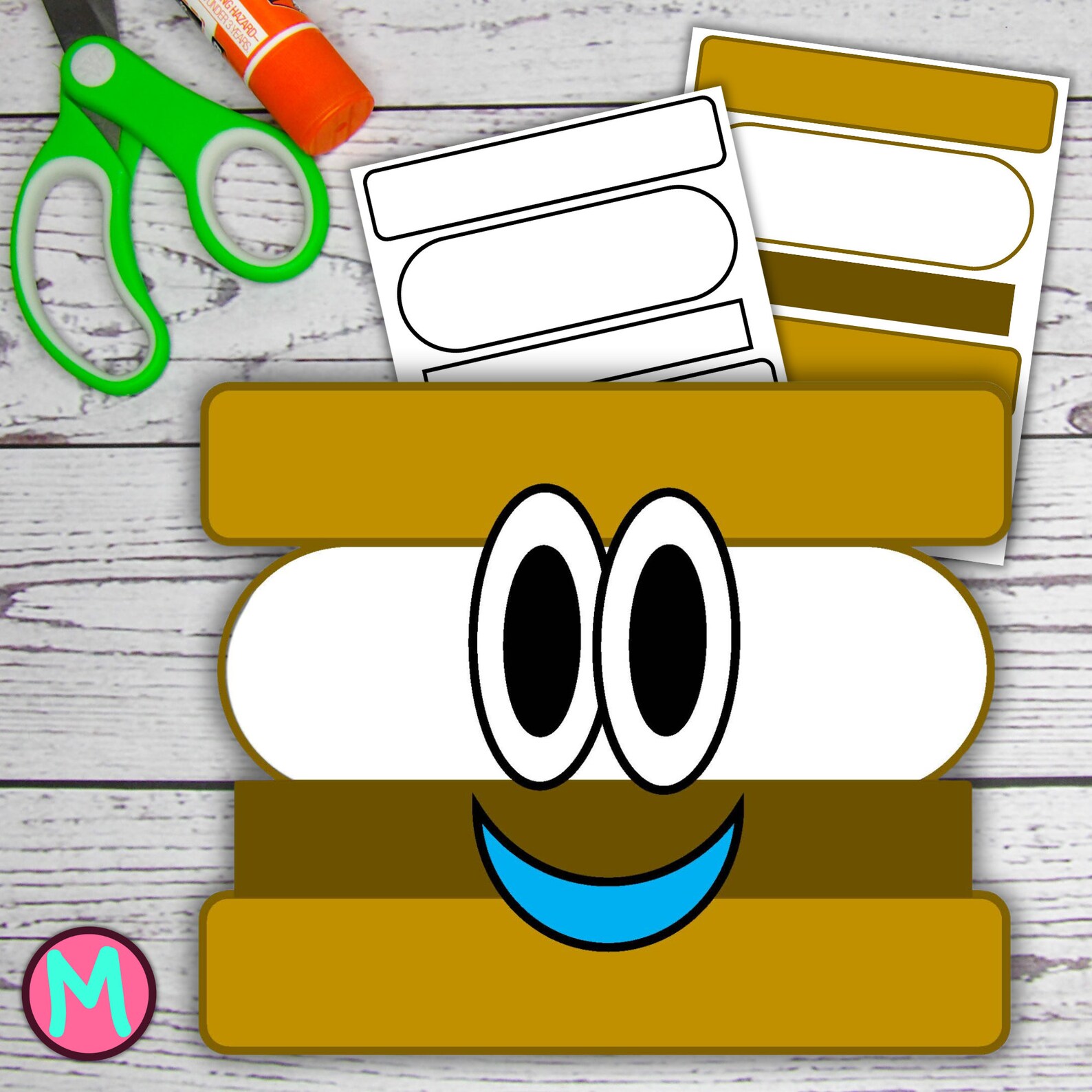 Smore Craft Template for Toddler, Preschoolers, & Kindergartners, Cut ...