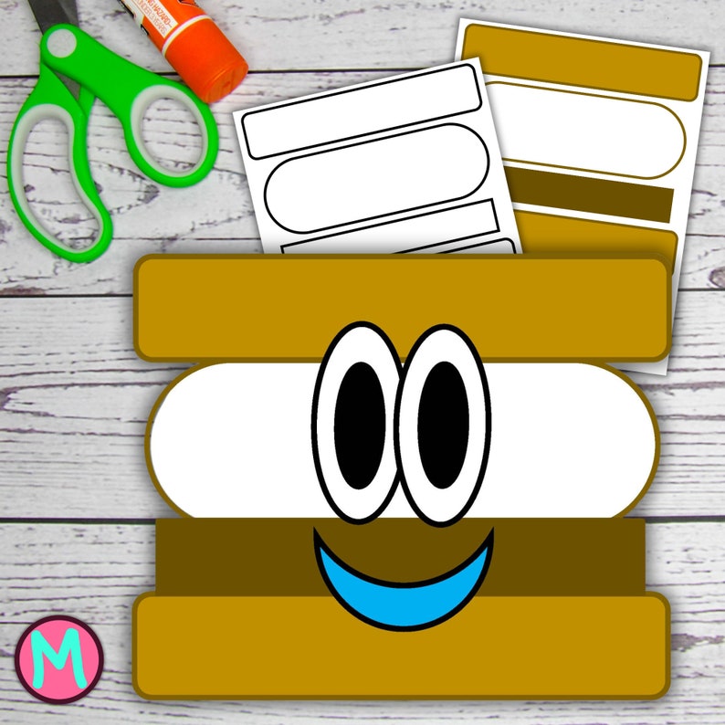 Smore Craft Template for Toddler, Preschoolers, & Kindergartners, Cut ...