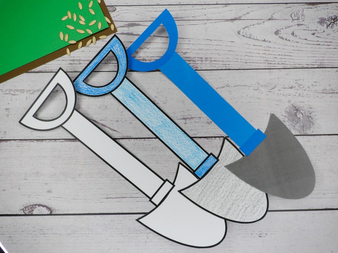 Shovel Craft Template: Spring Garden Activity (PDF) - Etsy