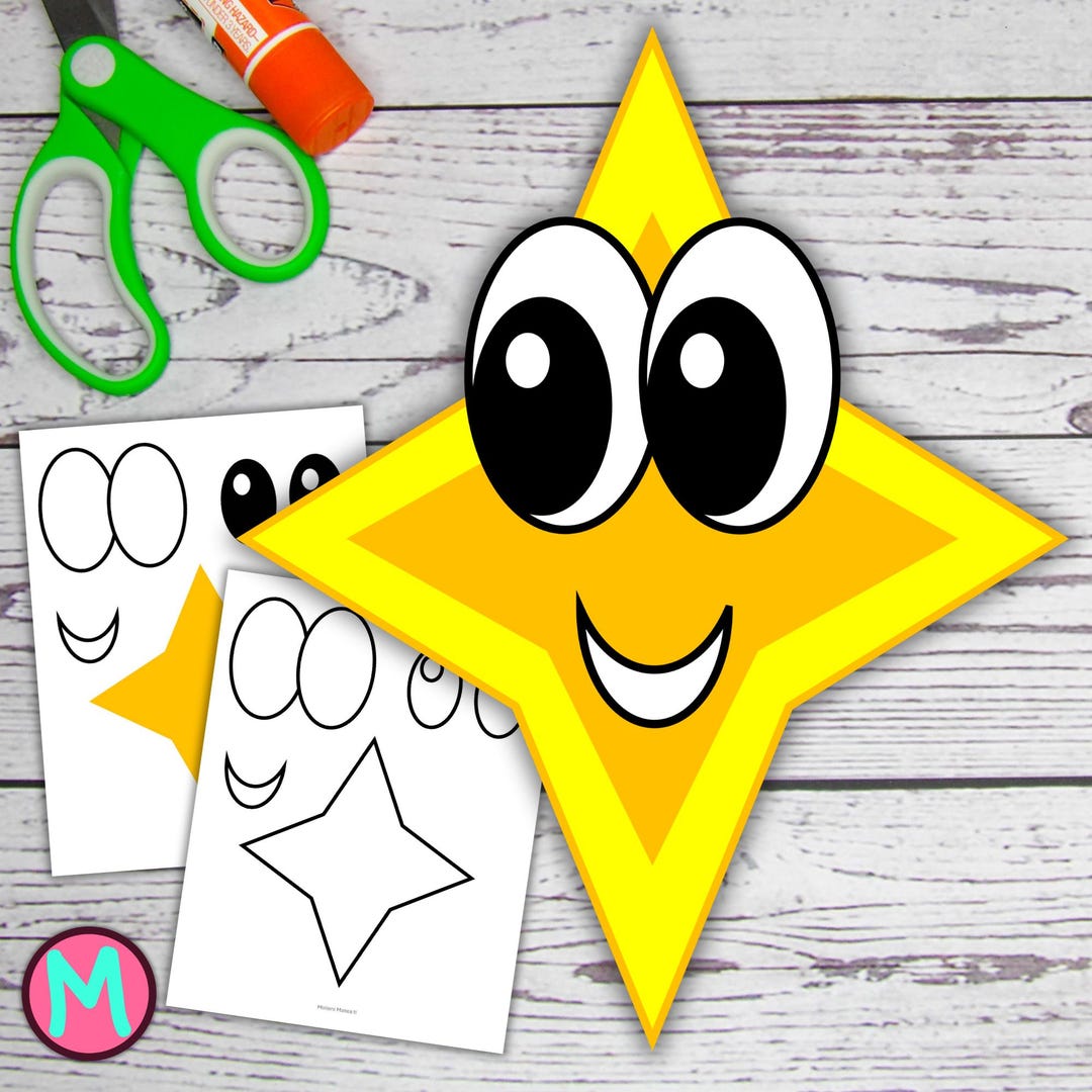 Smiling Star Craft Template: Printable Cut & Glue Activity (PDF ...