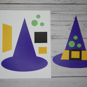 Witch Hat Craft Template for Kids, Preschool, Kindergarten, Elementary ...
