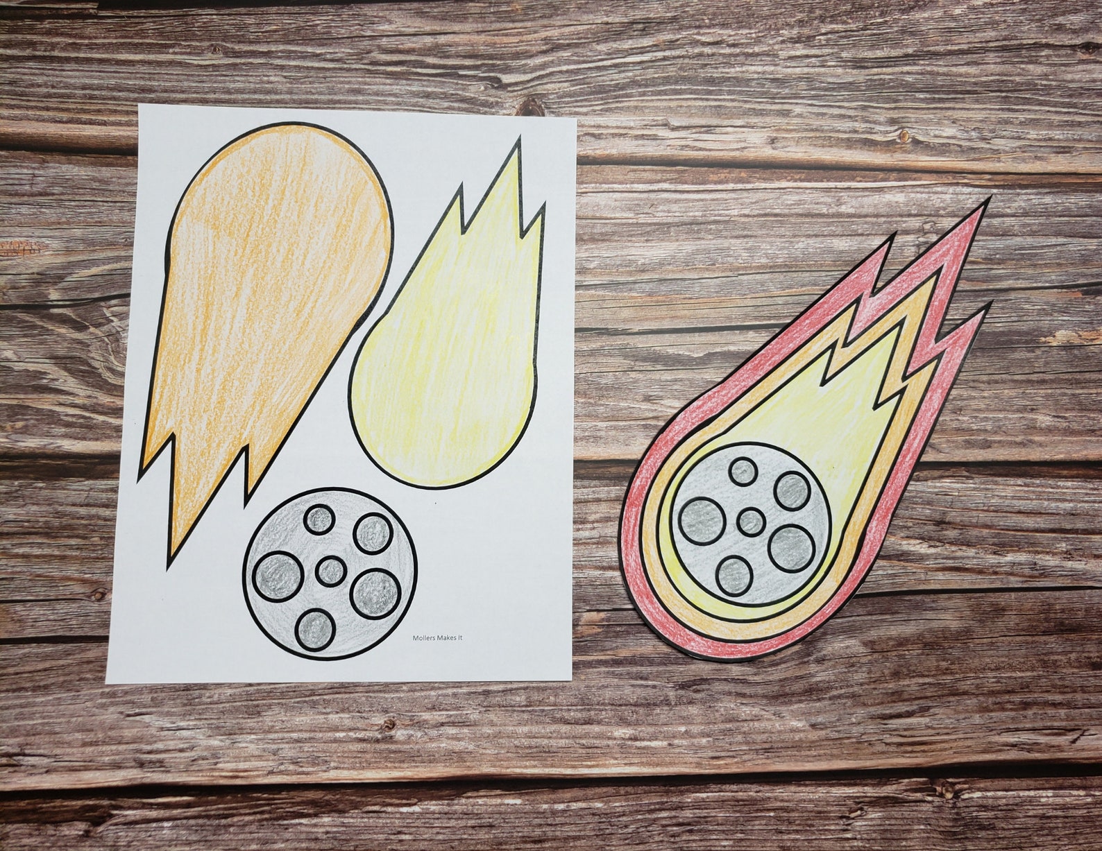 Space Asteroid Craft Template for Kids, Preschool, Elementary, Toddler ...