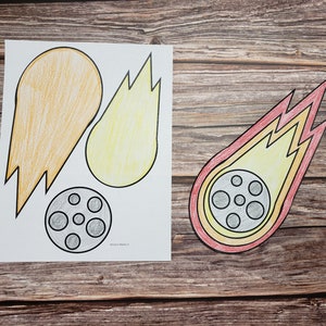 Space Asteroid Craft Template for Kids, Preschool, Elementary, Toddler ...