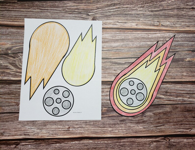 Space Asteroid Craft Template for Kids, Preschool, Elementary, Toddler ...