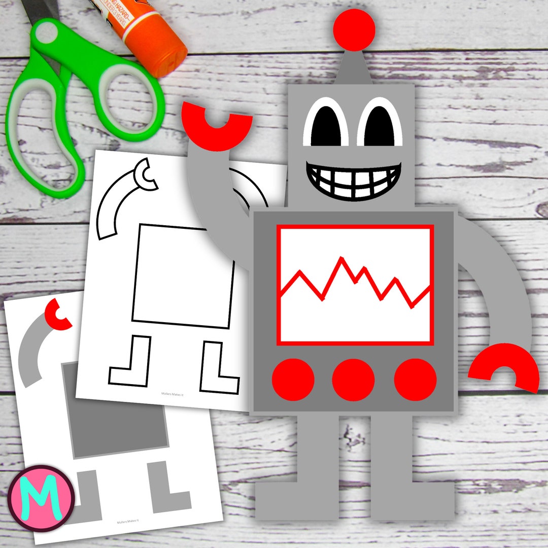 Rational Robot Craft Template for Kids in Preschool, Kindergarten ...