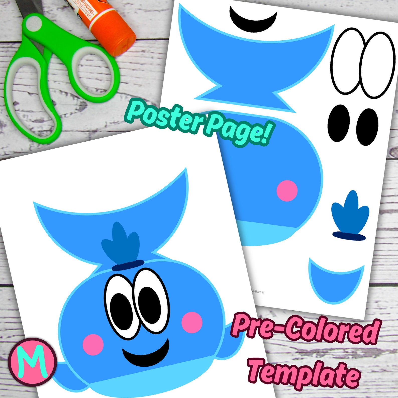 Whale Craft Template for Kids in Pattern for Preschool, Kindergarten ...