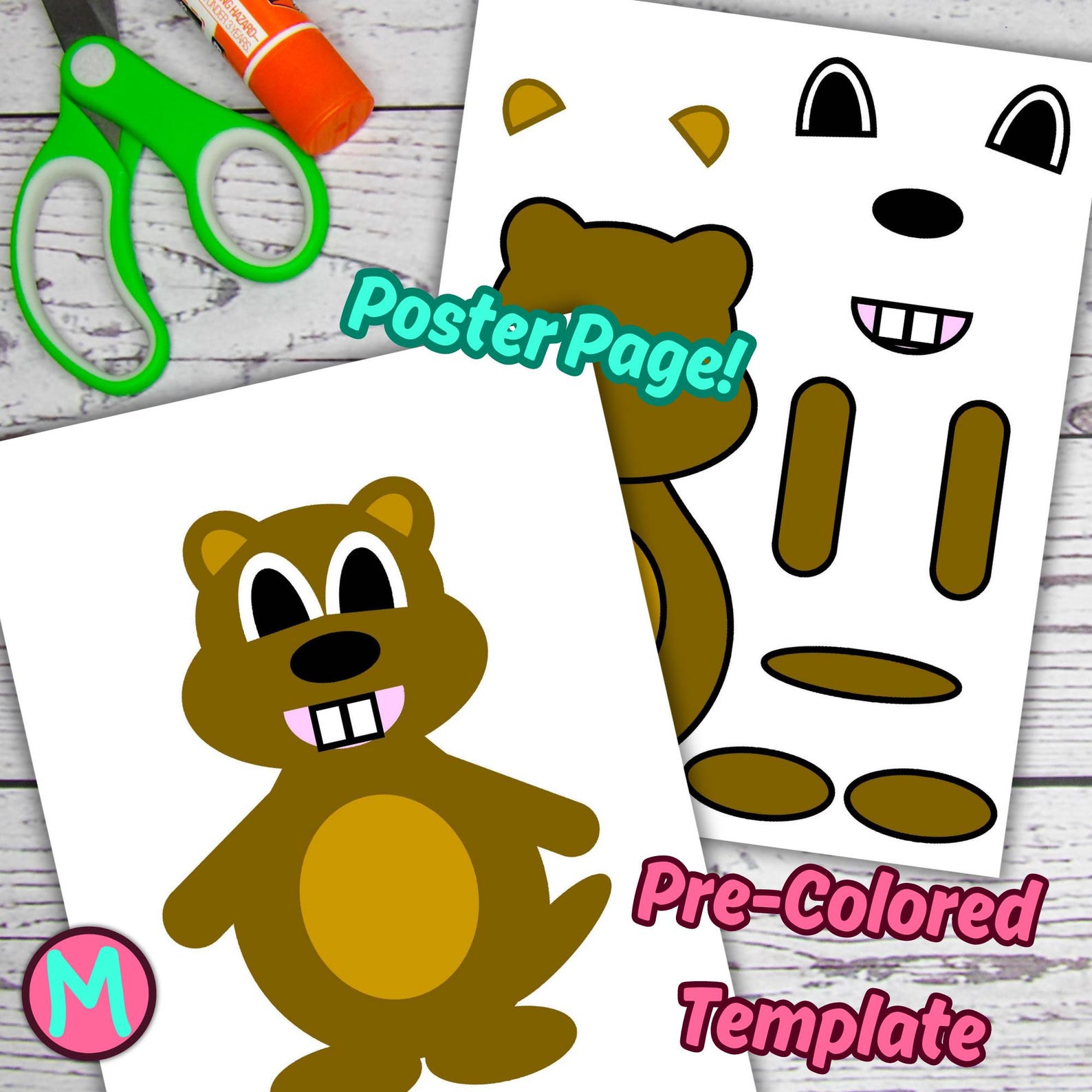 Groundhog's Day Craft Template: Cut & Glue Activity (PDF) - Etsy